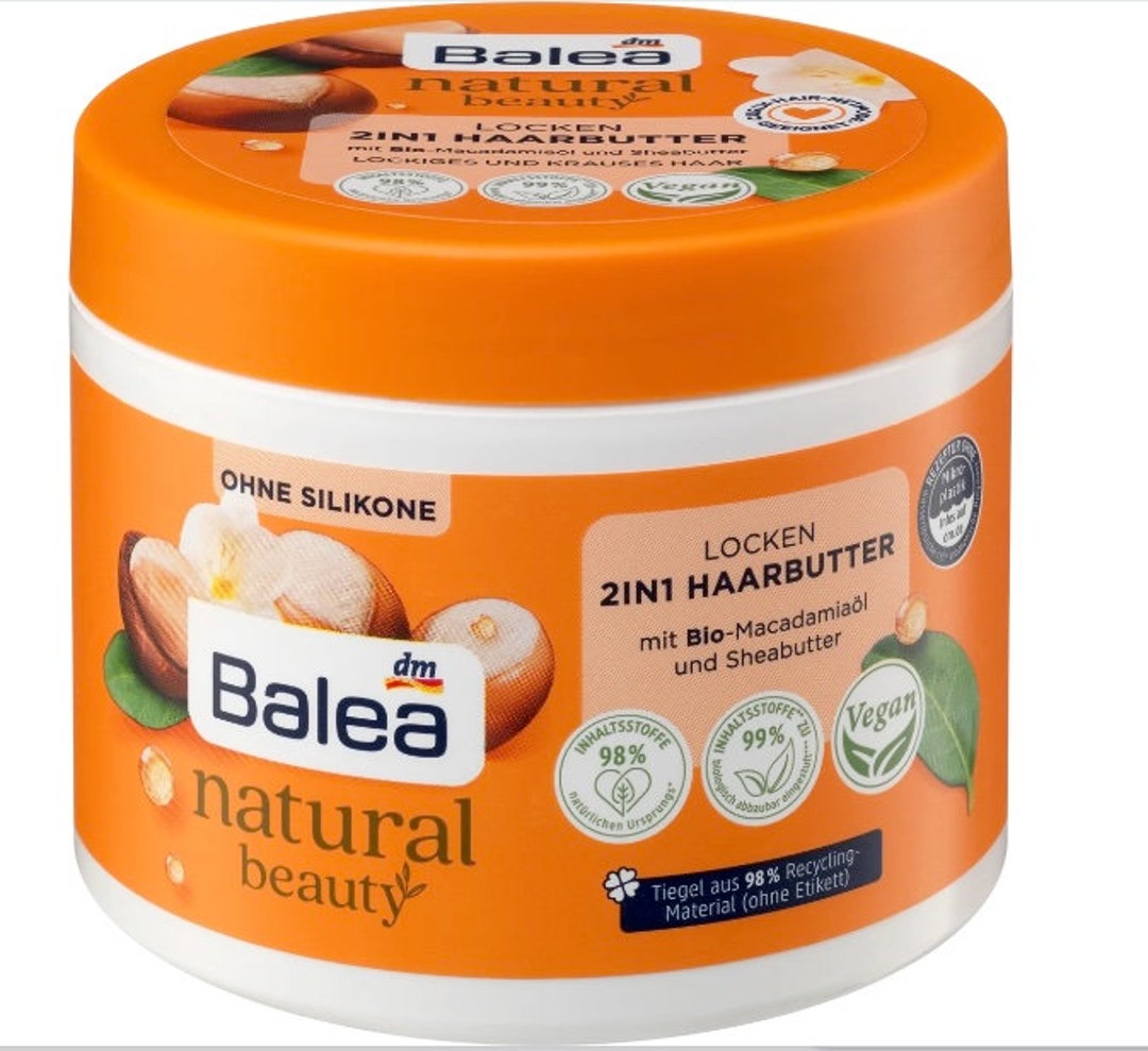 Balea Hair Mask Natural Beauty 2in1 Hair Butter Curls, 300 Ml - Etsy