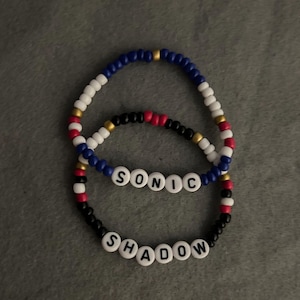Sonic and Shadow Matching BFF Bracelets - Etsy