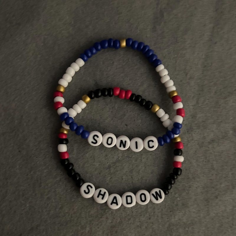 Shadow the Hedgehog Bracelet - Etsy
