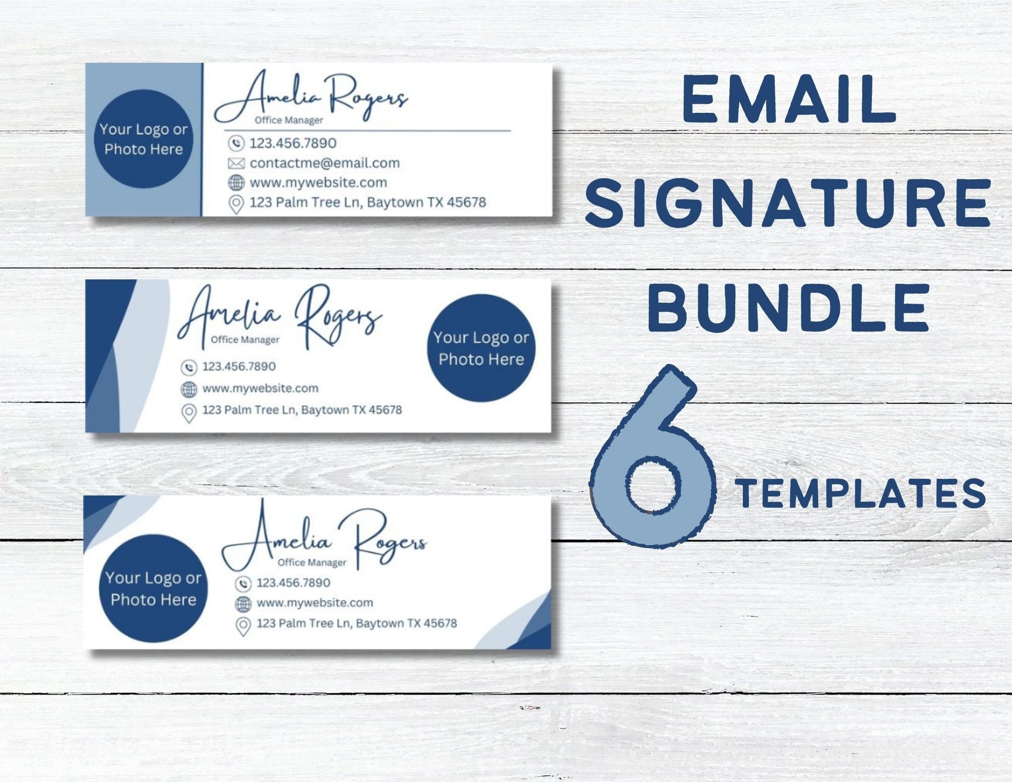 Email Signature Bundle, Gmail Signature, Custom Signature Design ...