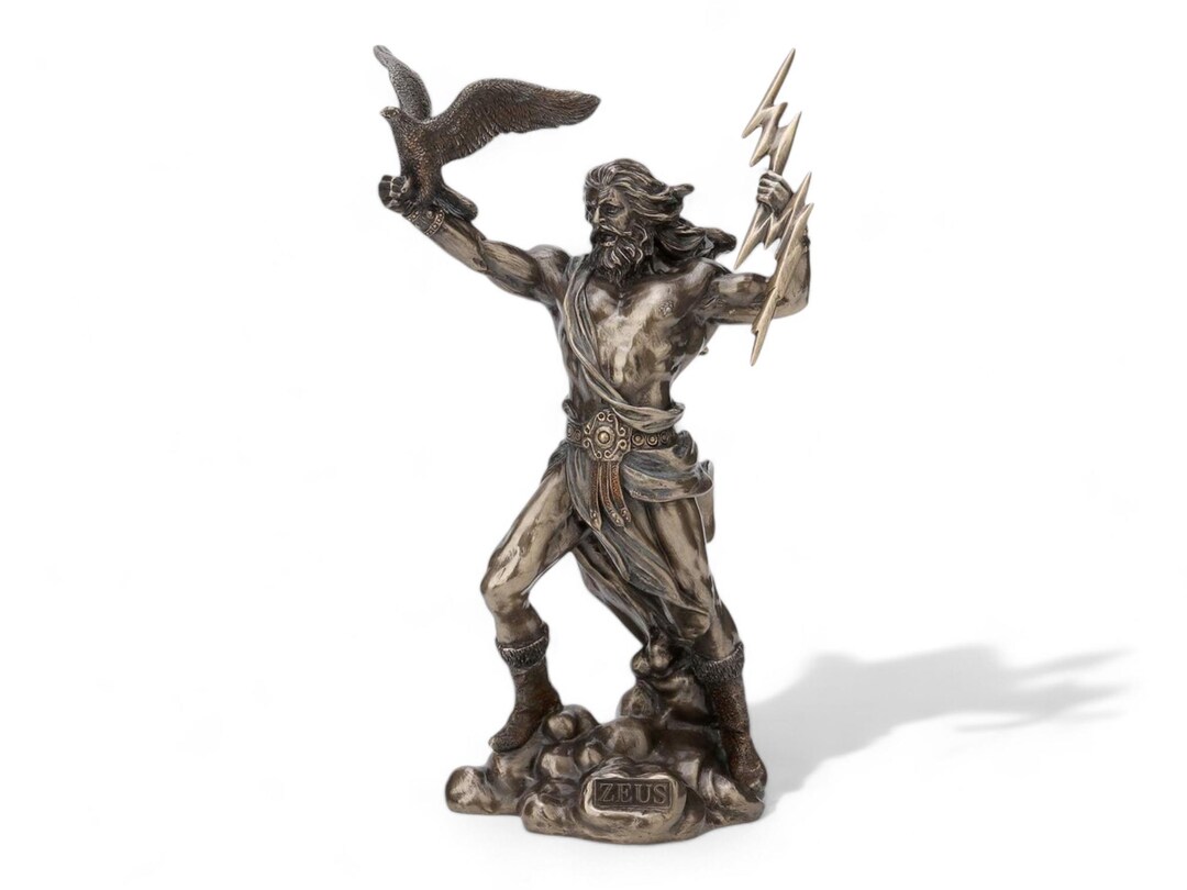 Zeus Resin Statue - Decorative Mythology Figure - 21.5 Cm - Unique Gift ...