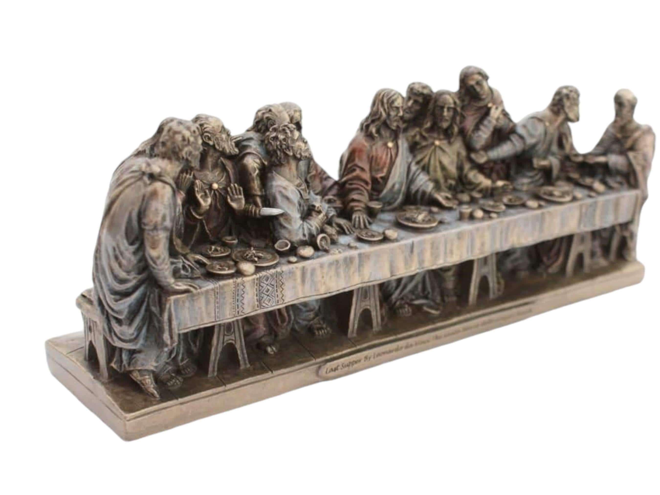 Last Supper Leonardo Da Vinci Statue Cold Cast Resin & Marble Powder ...