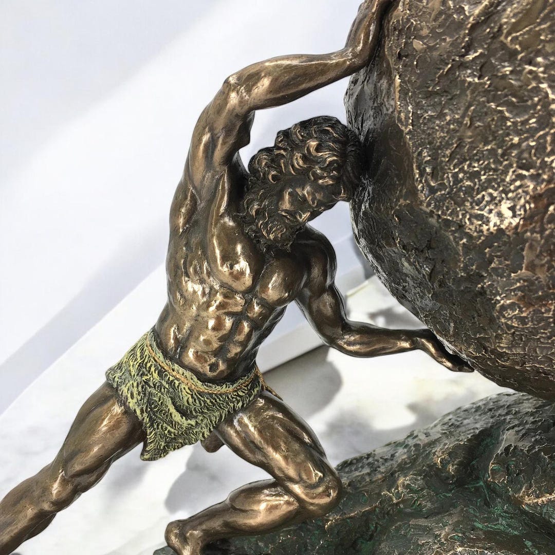 Mythological Sisyphus Figurine - Cold Cast Resin & Marble Dust - 20.5 ...