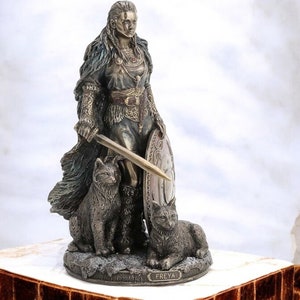 Freya Mythology Statue Luxurious Decor, Wise Goddess Sculpture, Marble ...