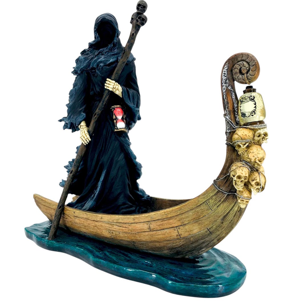 Charon Figurine - | Ferryman of the River Styx With LED Light | Unique ...