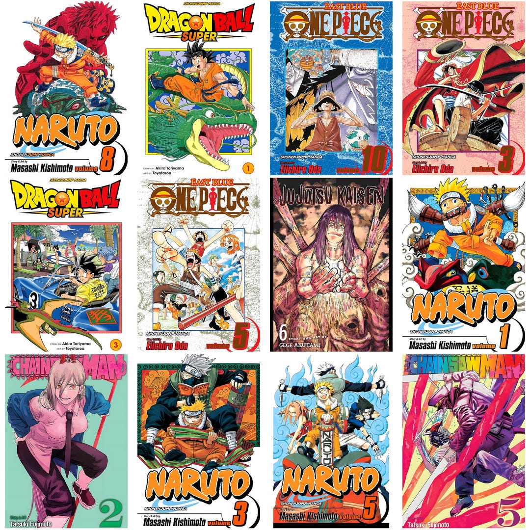 Anime Manga Covers A4 Magazine Collage Kit Anime Wall Decor Digital ...
