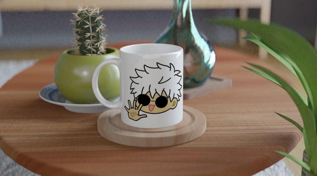 Cute Gojo Satoru Mug Jujutsu Kaisen Anime Coffee Tea Cup Chibi ...