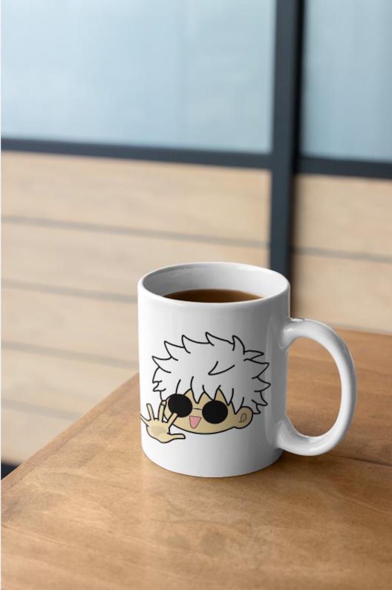 Cute Gojo Satoru Mug Jujutsu Kaisen Anime Coffee Tea Cup Chibi ...