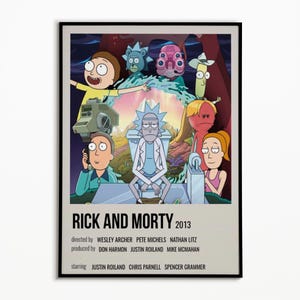 Rick and Morty Poster Rick and Morty Wall Art Tv Series Poster ...