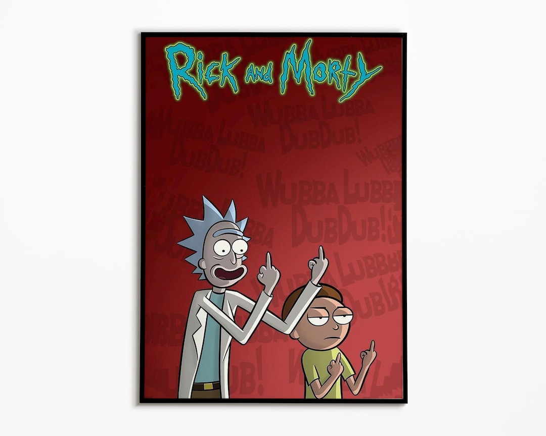 Rick and Morty Poster Rick and Morty Wall Art Tv Series Poster ...