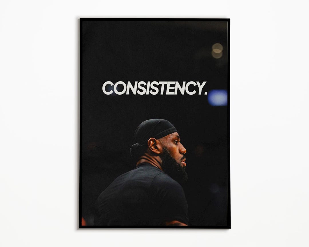 Lebron James Wall Art Minimalist Poster Wall Decor Basketball NBA King ...