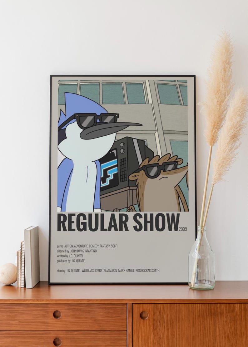 Regular Show Regular Show Wall Art Minimalist Poster Vintage Retro Wall ...