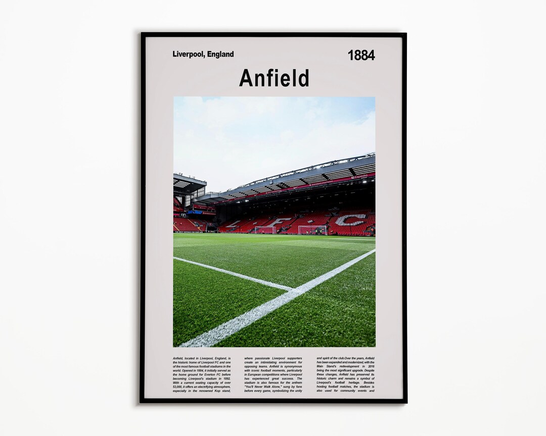 Anfield Anfield Wall Art Minimalist Poster Wall Decor Flexible Sizes ...