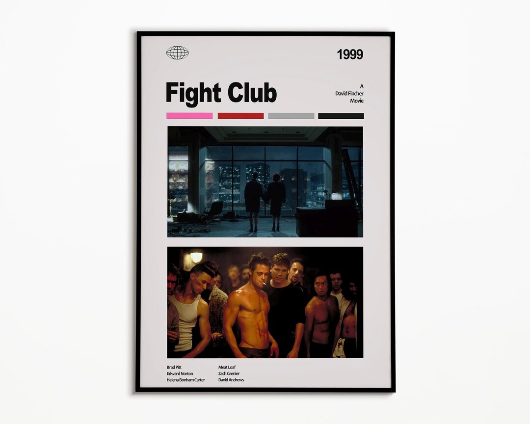 Fight Club Poster Fight Club Wall Art Epic Movies Poster Minimalist ...
