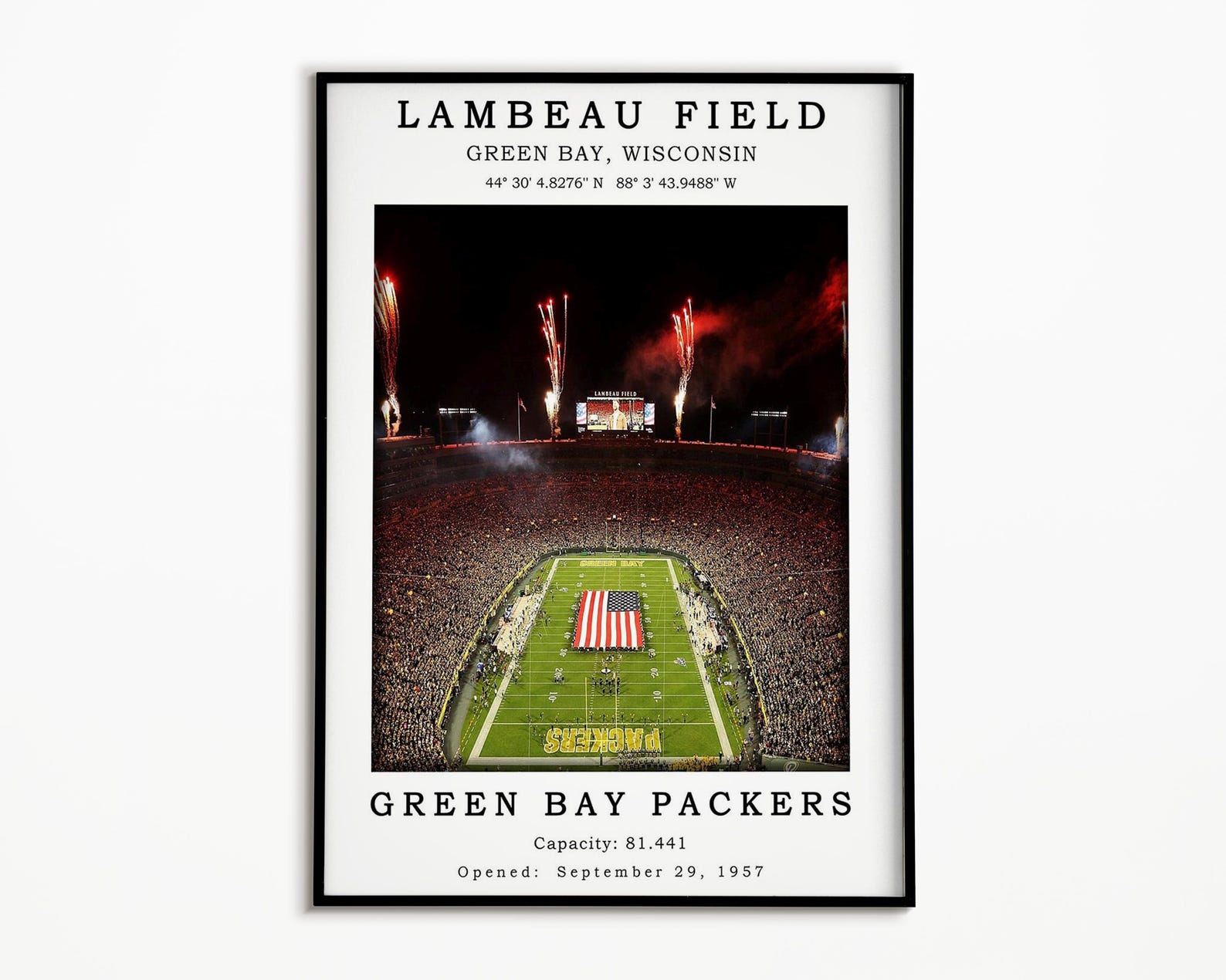 Lambeau Field Lambeau Field Wall Art American Football Minimalist ...