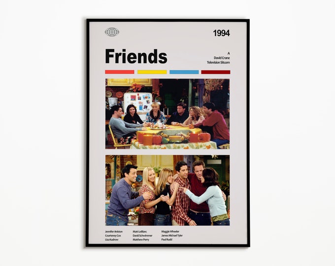Friends Poster | Friends Wall Art | Tv Series Poster | Minimalist ...
