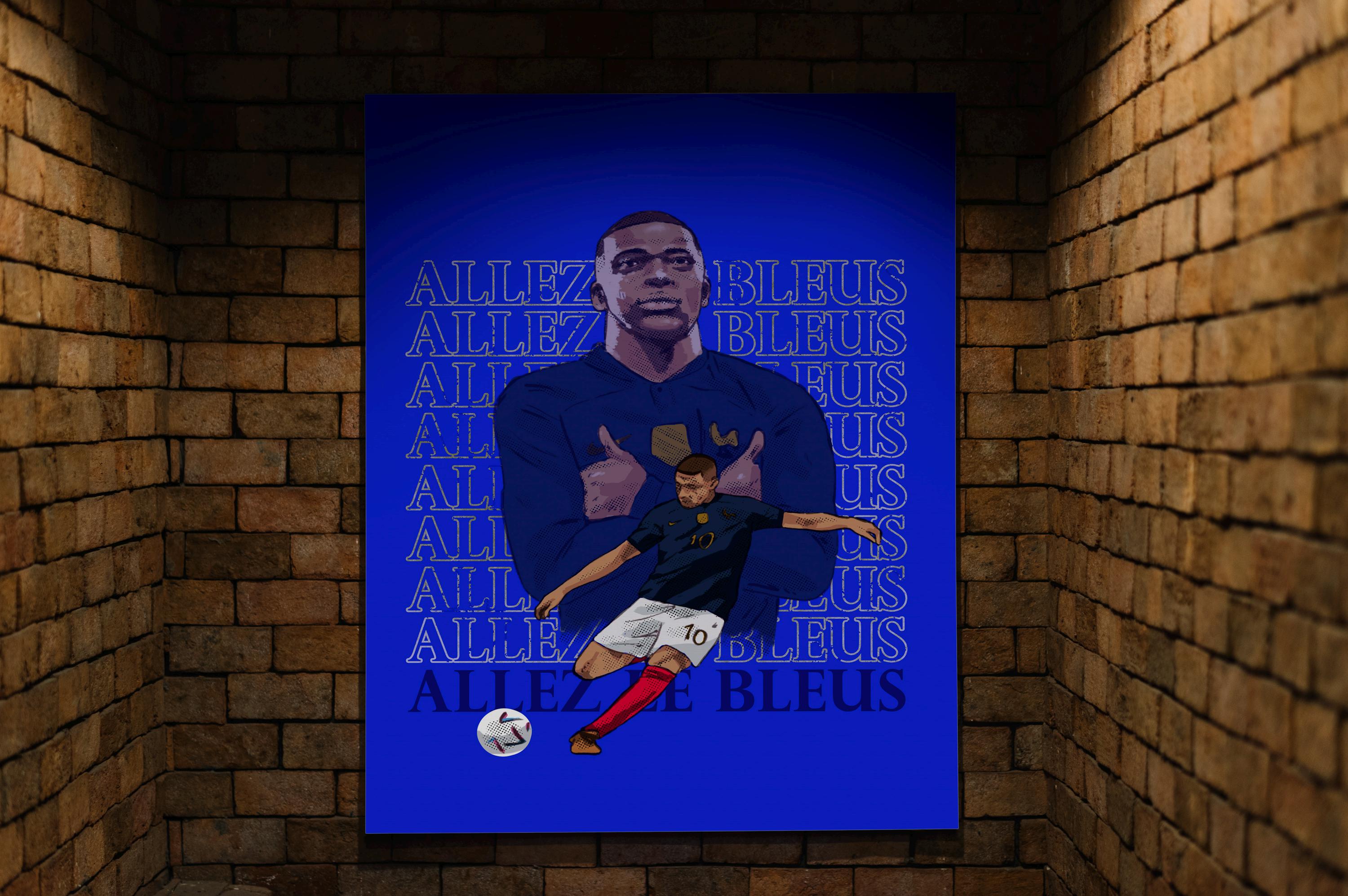 Kylian Mbappé Kylian Mbappé Wall Art Minimalist Poster Wall Decor ...