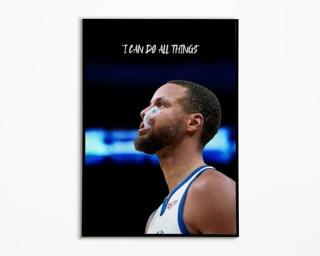 Stephan Curry Wall Art Basketball Minimalist Poster Wall Decor Flexible ...