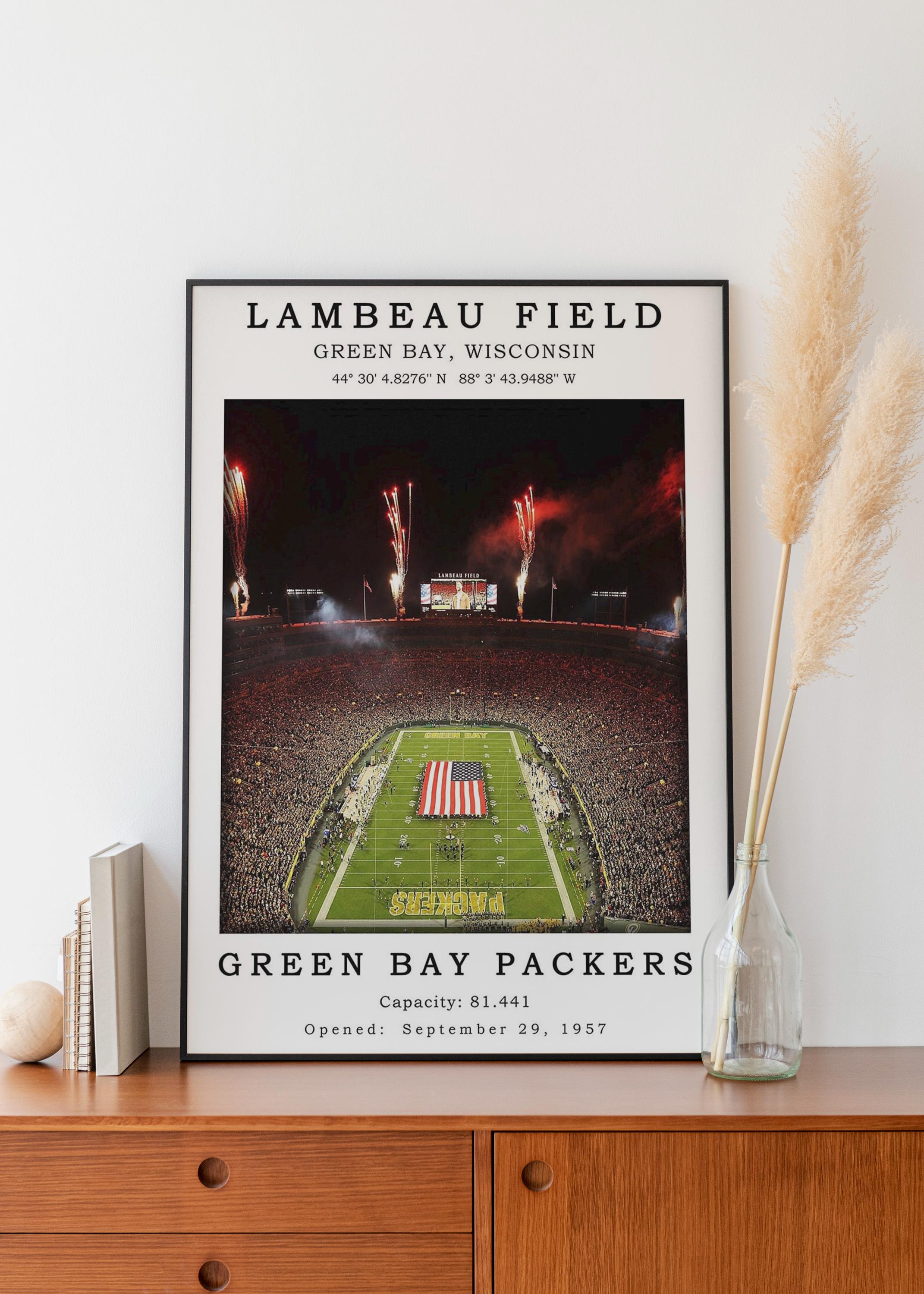 Lambeau Field Lambeau Field Wall Art American Football Minimalist ...