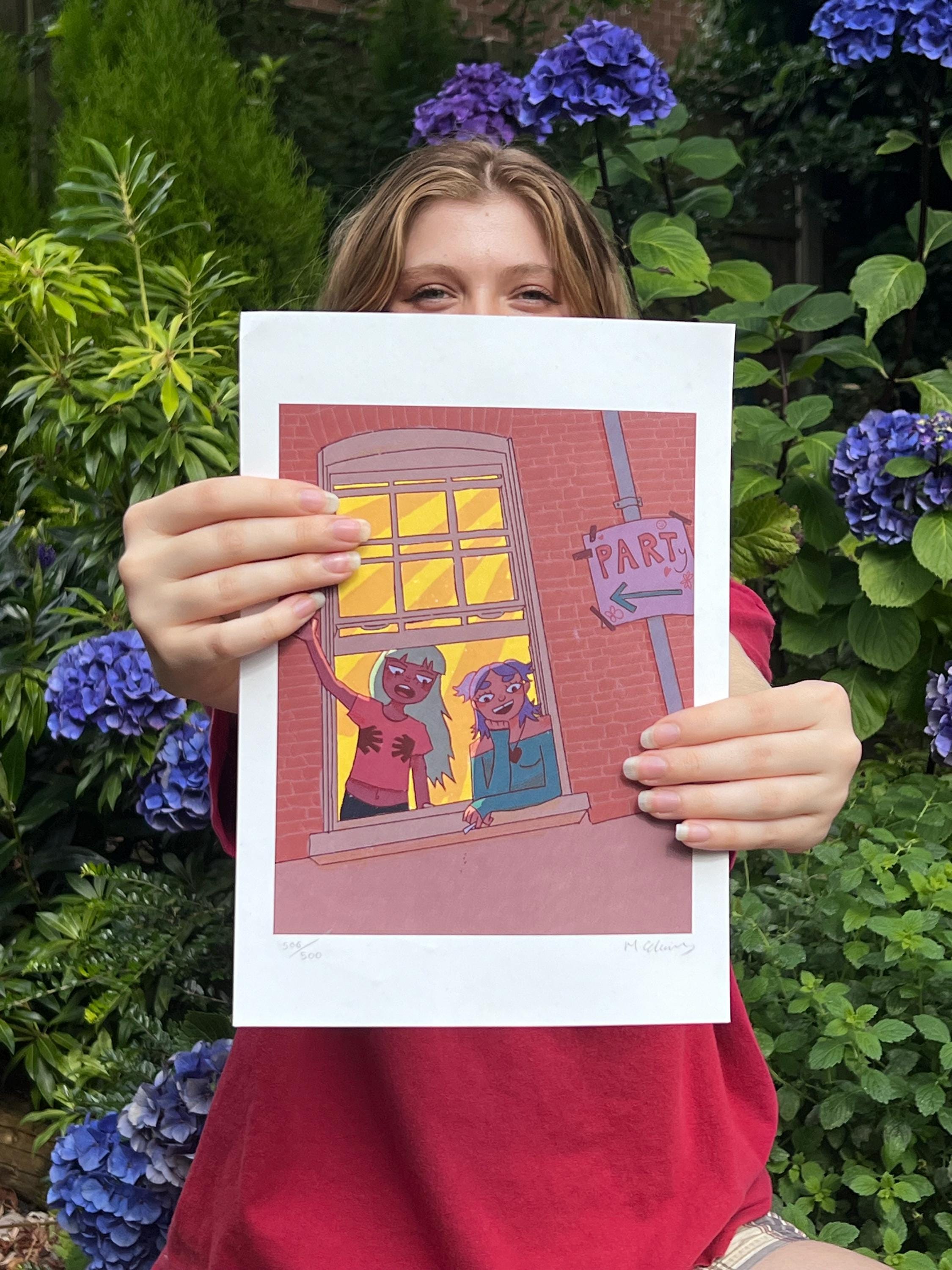 Window Girls A4 Print | High-quality Digital Print | Signed | Original ...