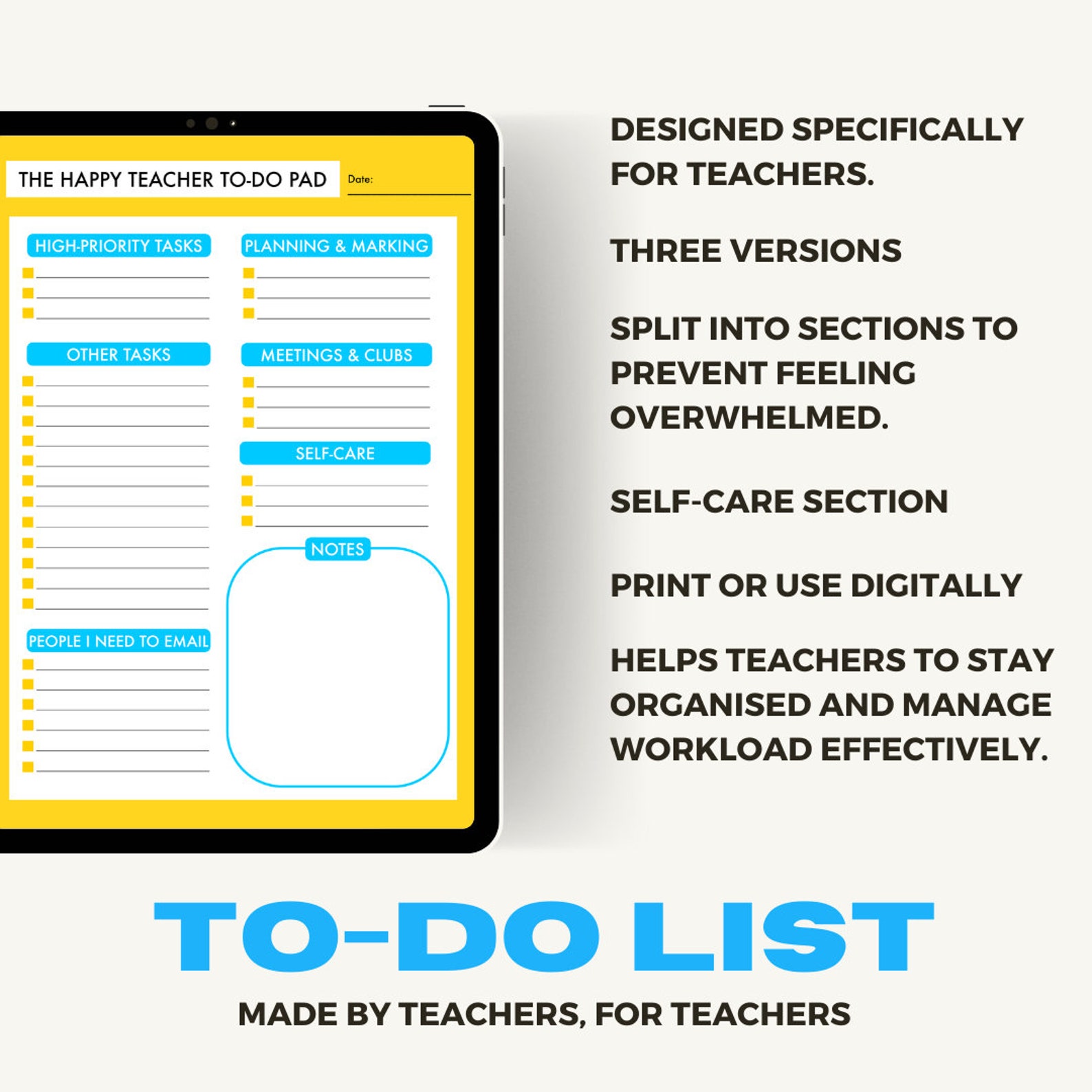 The Happy Teacher To-do Pad - Etsy