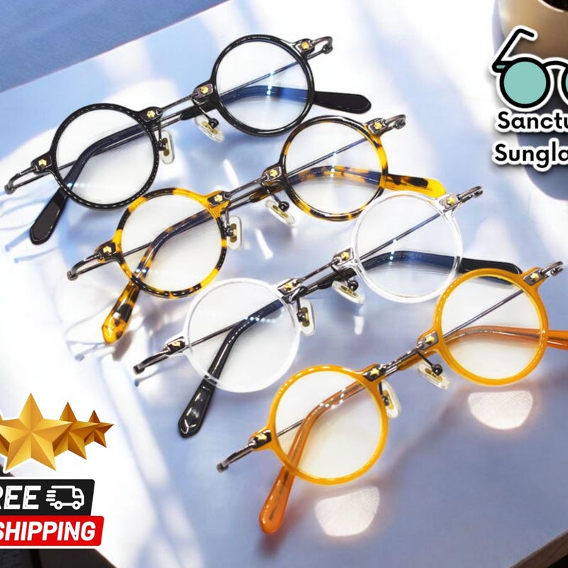 Round Glasses - Etsy