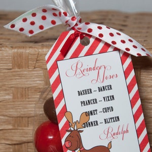 Reindeer Noses, Printable Bag Toppers, Rudolph, Treat Bag Toppers ...
