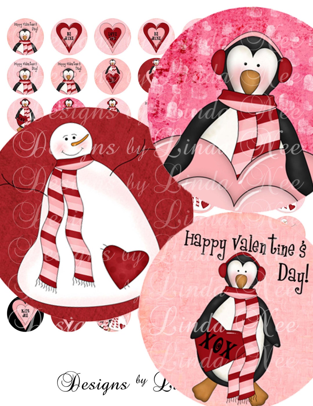 Instant Download - Valentine's Day Penguin and Snowmen Melt My Heart ...