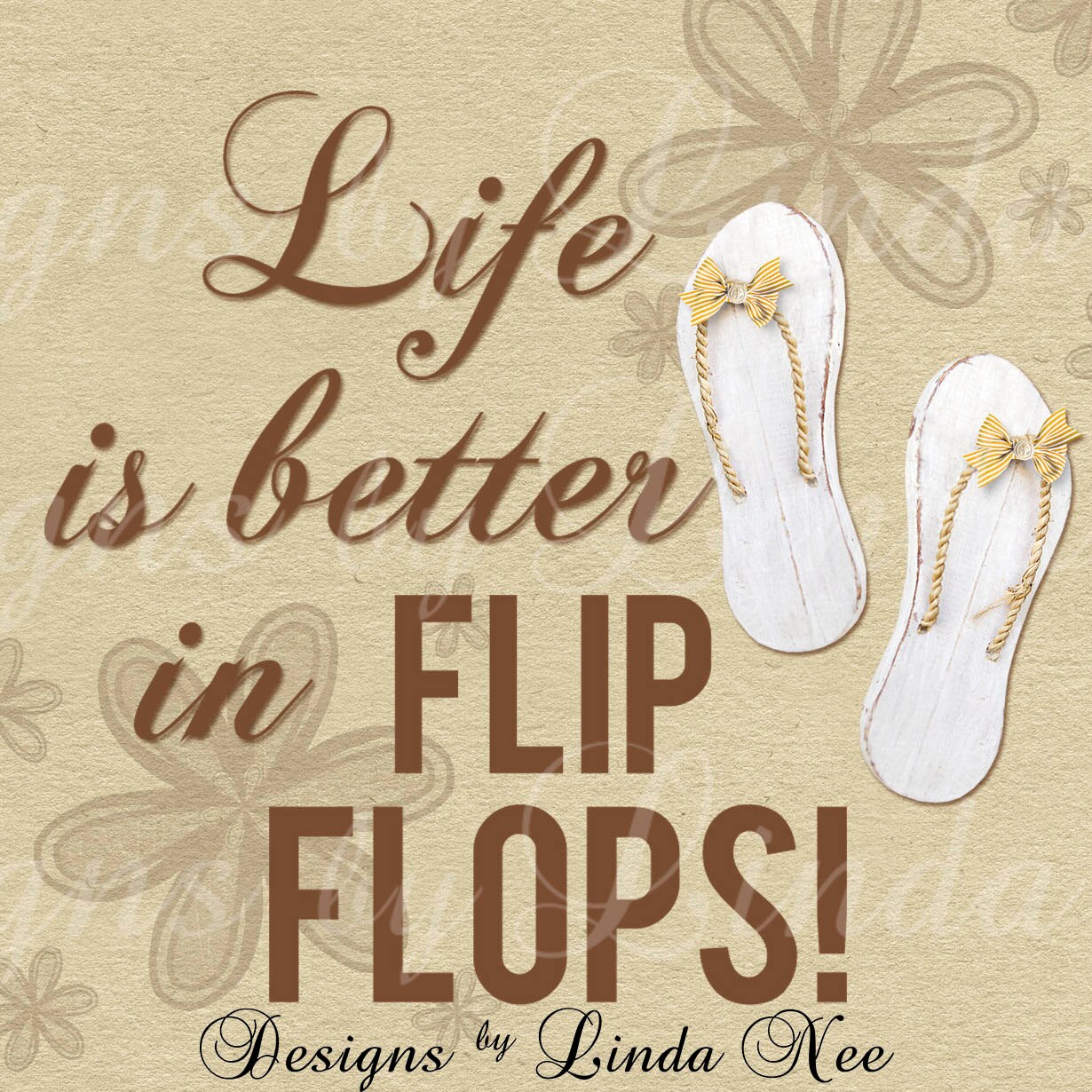 Seaside FLIP FLOP Beach Girl Life is Better in Flip Flops | Etsy
