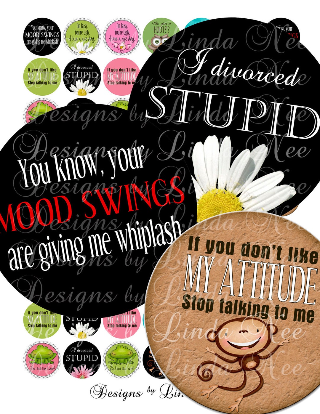 Instant Download - QUEEN of Sassy Quotes 1 (1 Inch Round) Bottlecap ...