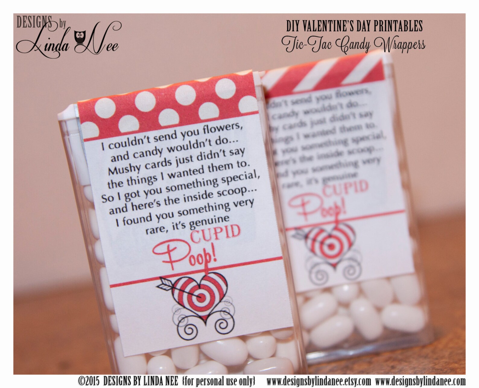 Tic Tac CUPID POOP Heart Valentine's Day Printable | Etsy