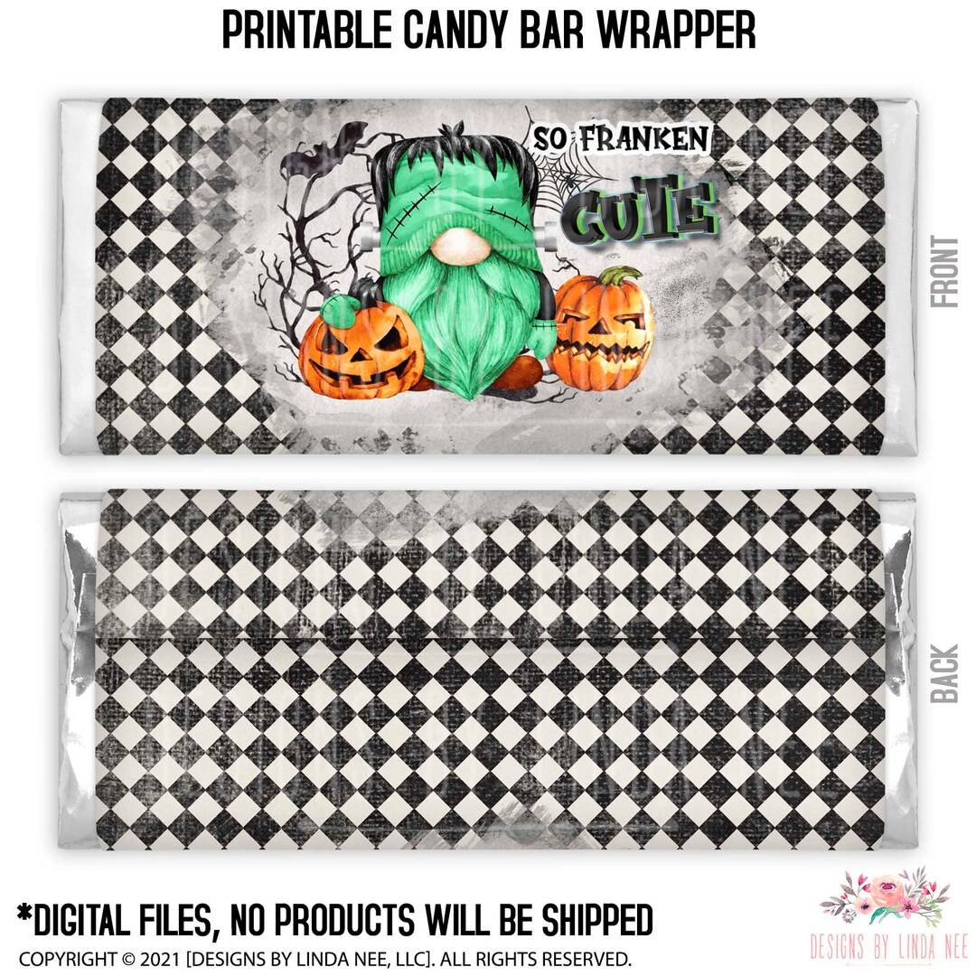 Halloween Candy Bar Wrappers - Kids Halloween Party Favors - Cute ...