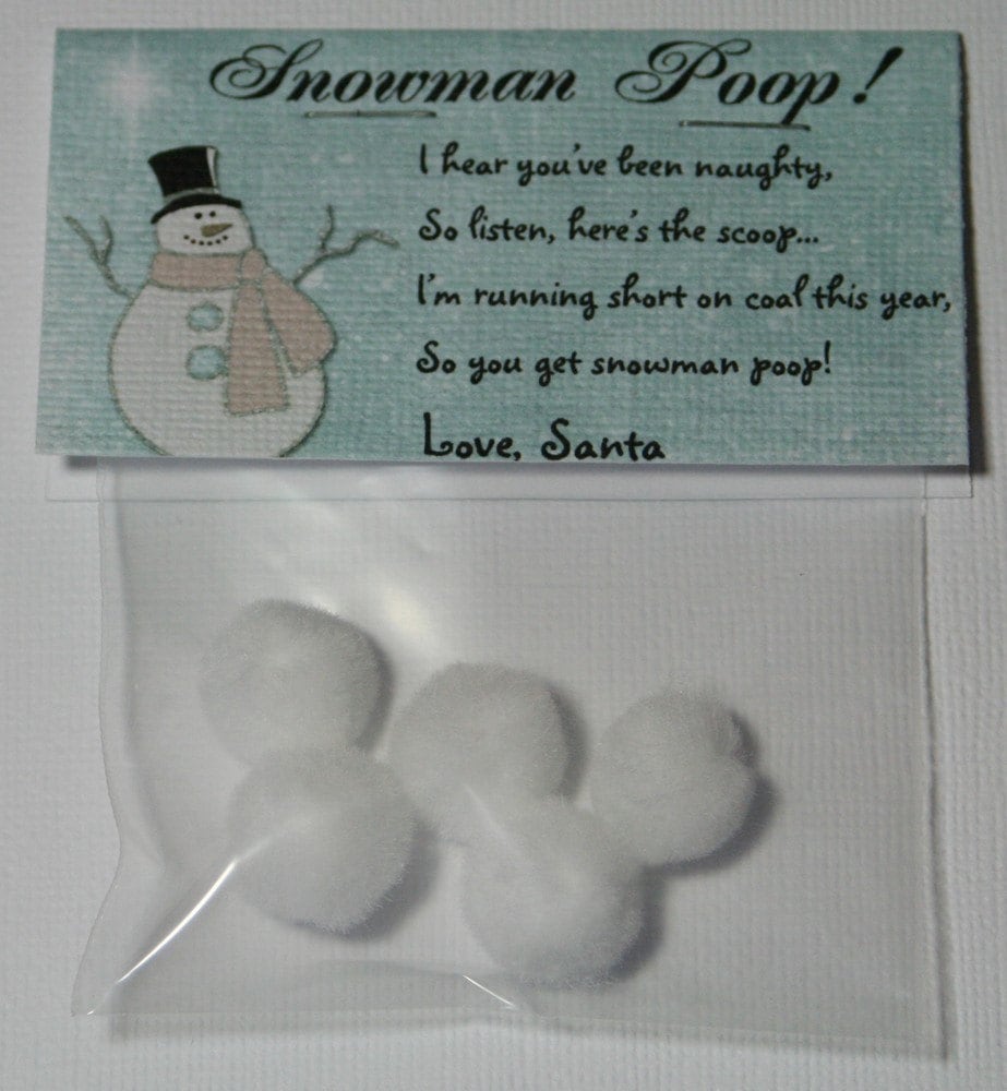 DIY SNOWMAN POOP Great for a Christmas Stocking Stuffer | Etsy