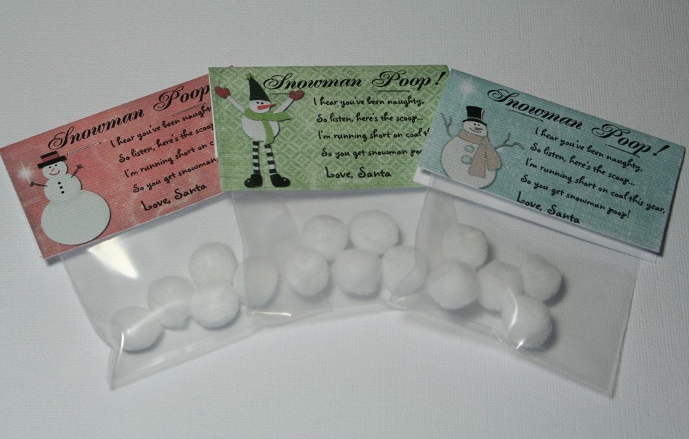 DIY SNOWMAN POOP Great for a Christmas Stocking Stuffer | Etsy