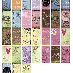 Instant Download - Dream Scapes Live Love Laugh (1 X 2 Inch) Slide ...