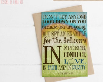 Instant Download Printable Graduation Card Christian Greeting Card ...