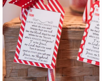 Legend of the Candy Cane Card for Witnessing at Christmas | Etsy