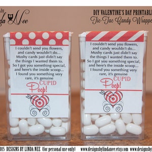 Tic Tac CUPID POOP Heart Valentine's Day Printable Party Package Craft ...