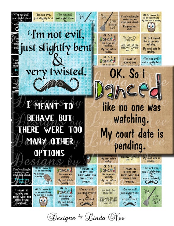 NEW Full of SASSY 1 X 1 Inch Quotes Images Digital Collage | Etsy