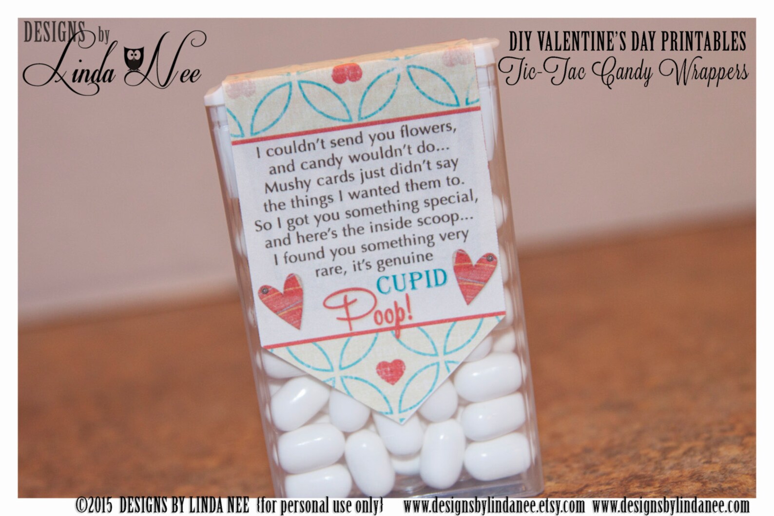 Tic Tac CUPID POOP POEM Valentine Printable Wrapper Party - Etsy