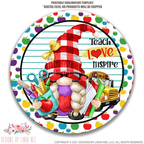 Teacher Clipart Gnome Teacher PNG Digital Design Download - Etsy