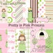 Pretty in PINK PRINCESS Paper Pack and Clip Art Commercial or Personal ...