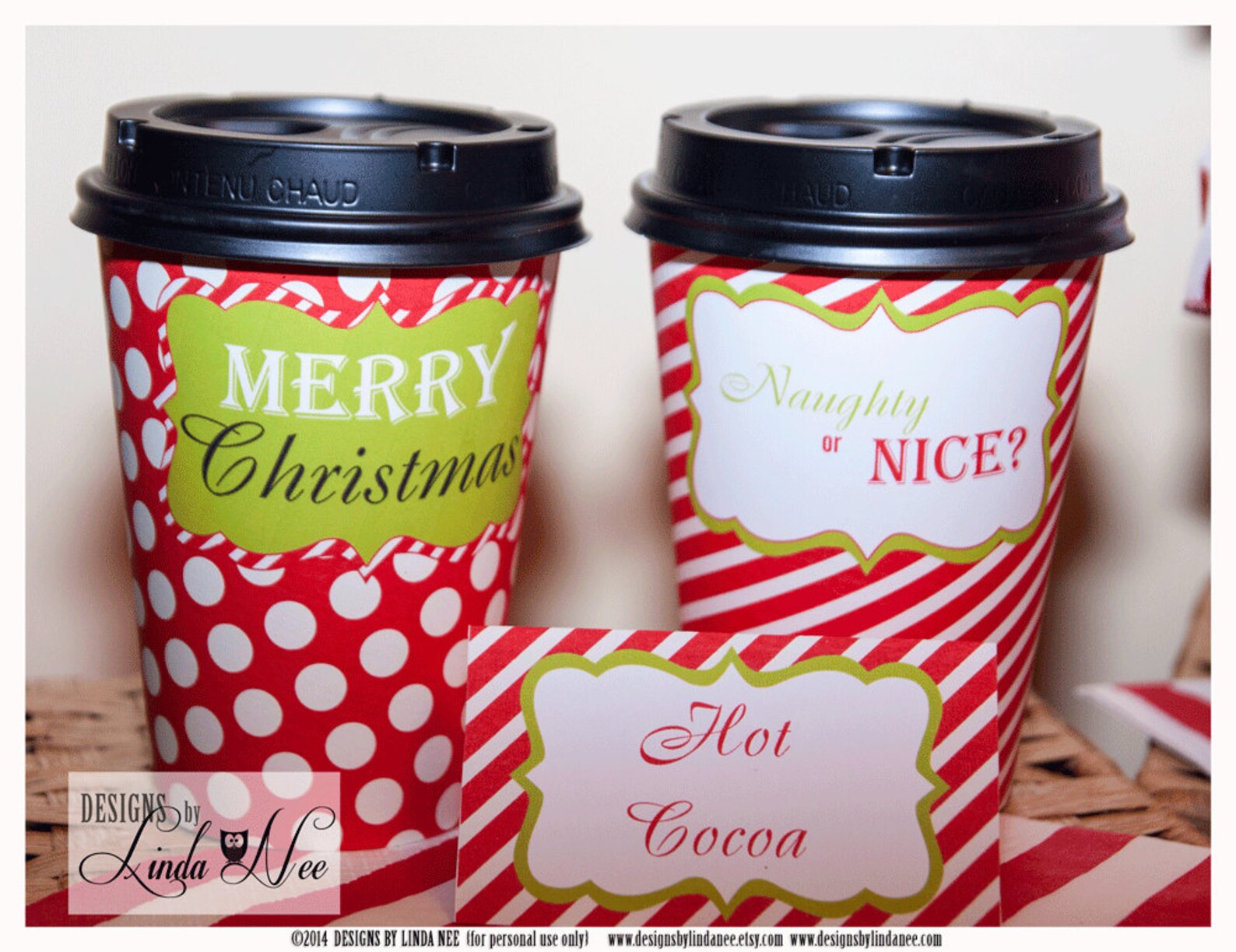 Straw Flags Wrappers Santa Christmas Straw Flag Wrapper - Etsy