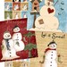 Instant Download - SNOWMAN Warm Winter Wishes (2 X 2 Inch) Images ...