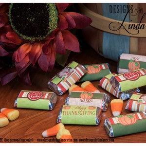 Candy Bar Wrappers - Turkey Time Mini Hershey Bar Candy Wrappers Images ...