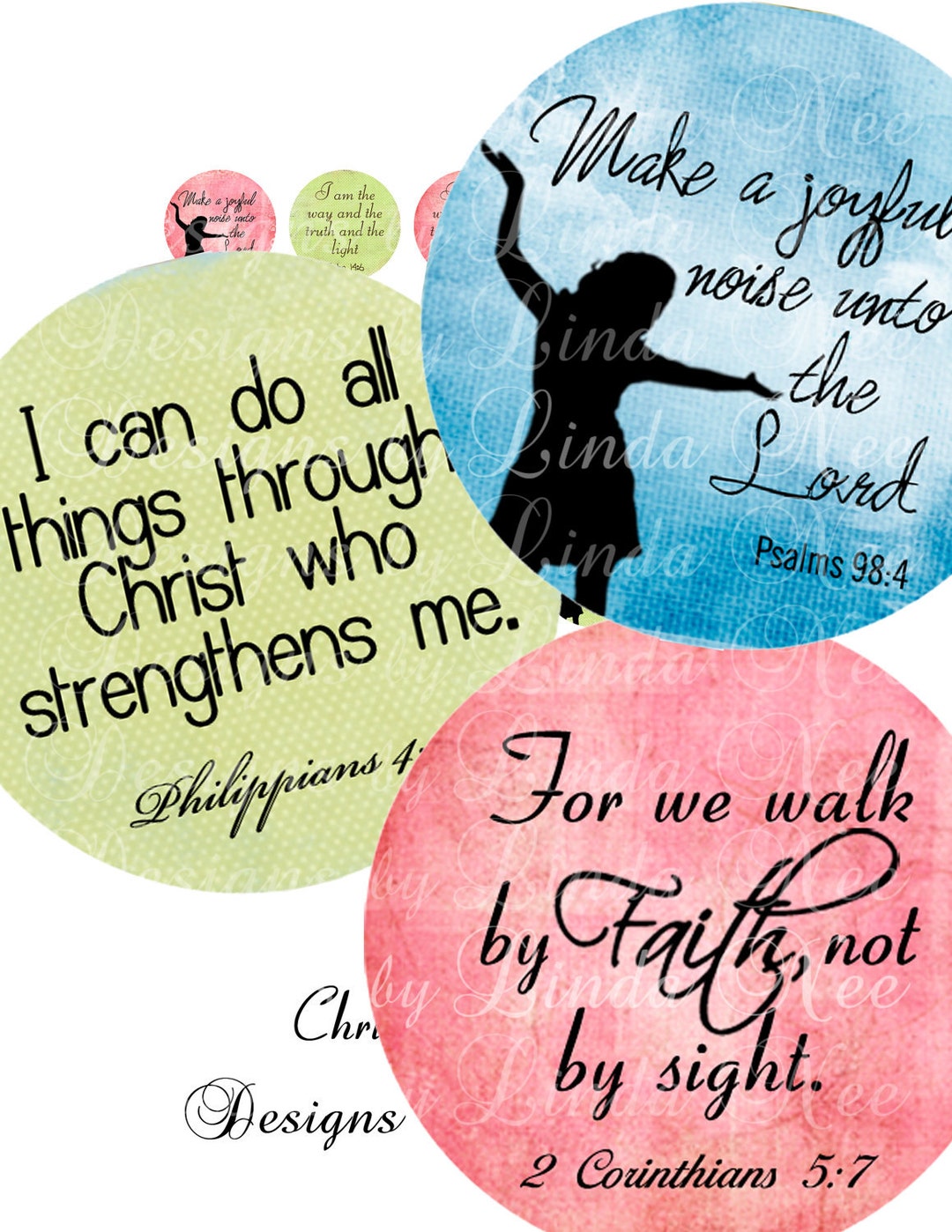 Instant Download - Christian Scripture 1 (1 Inch Round) Bottle Cap ...