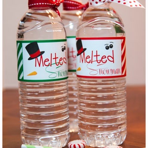 Melted Snowman Water Bottle Wrappers, Melting Snowman, Water Bottle ...