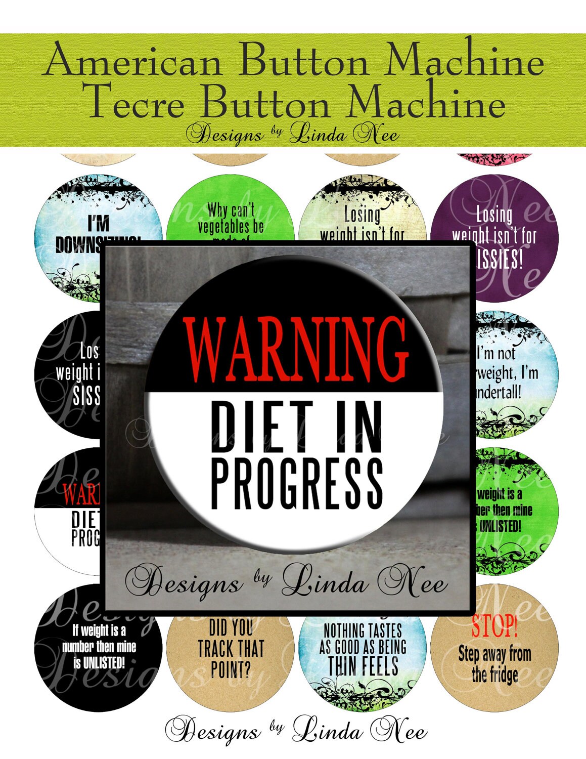 Origami Design Pinback Flatback Buttons Flair Buttons Digital Printable ...