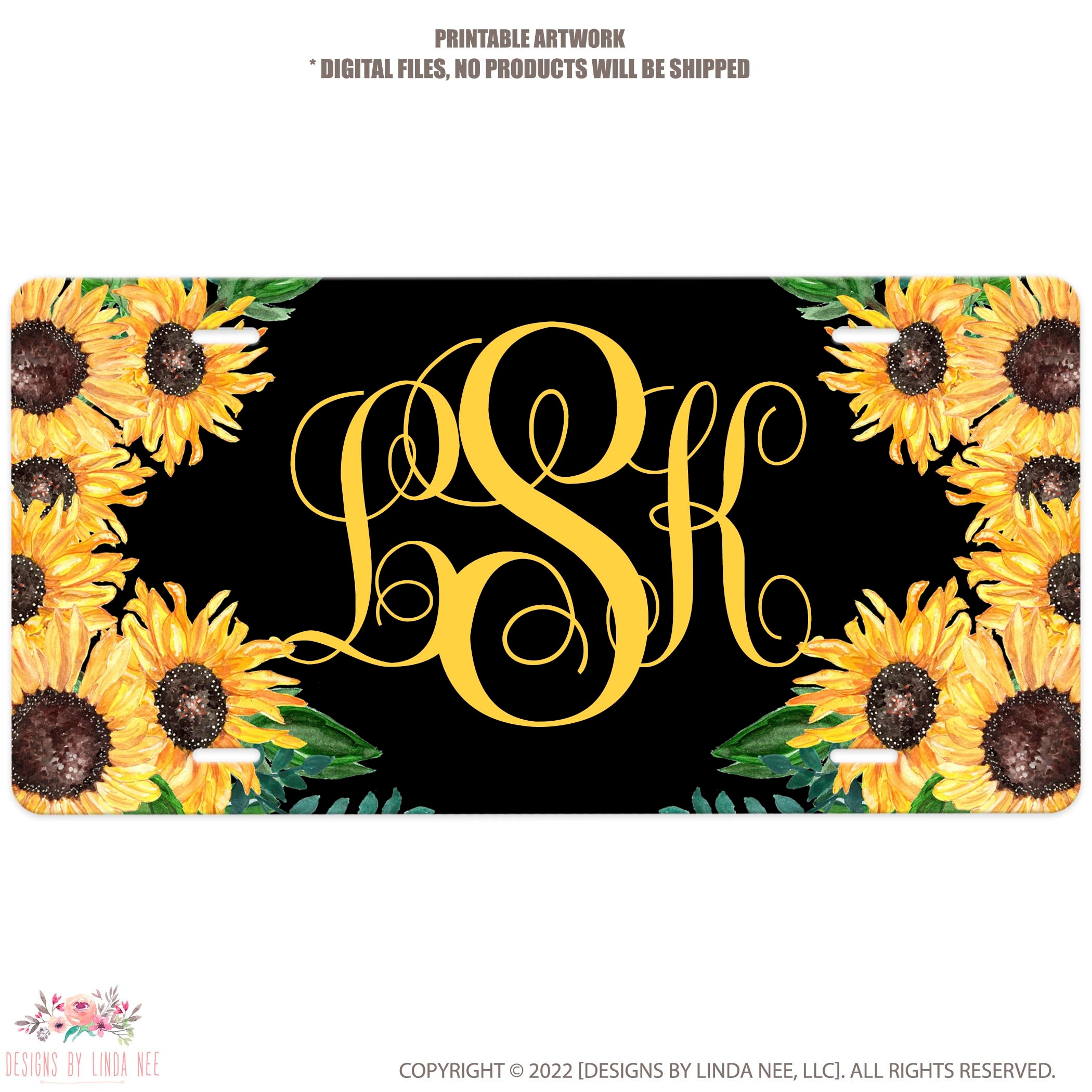 Sunflower car tag png - Etsy Österreich