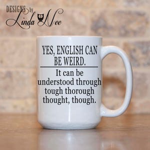 English is Weird Geek Wall Print, Teacher Gift, Office Decor, Nerd Wall ...